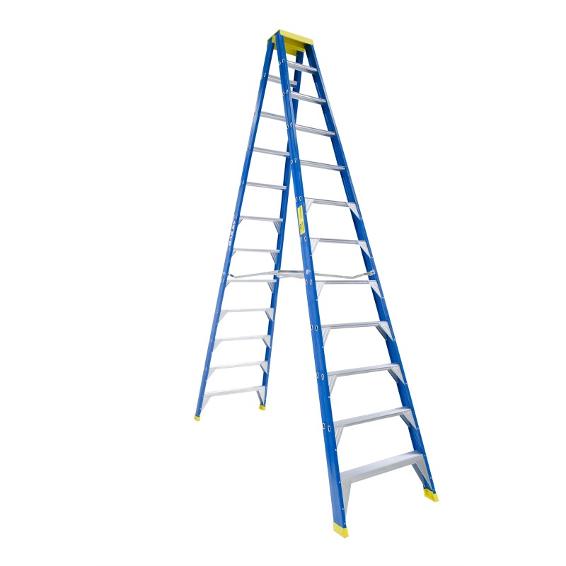 Bailey Professional Punchlock Fibreglass Double Sided Step Ladder 12ft 36m