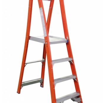 Indalex Pro Series Fibreglass Platform Ladder 4 Step (1.2m) 180kg Rated ...