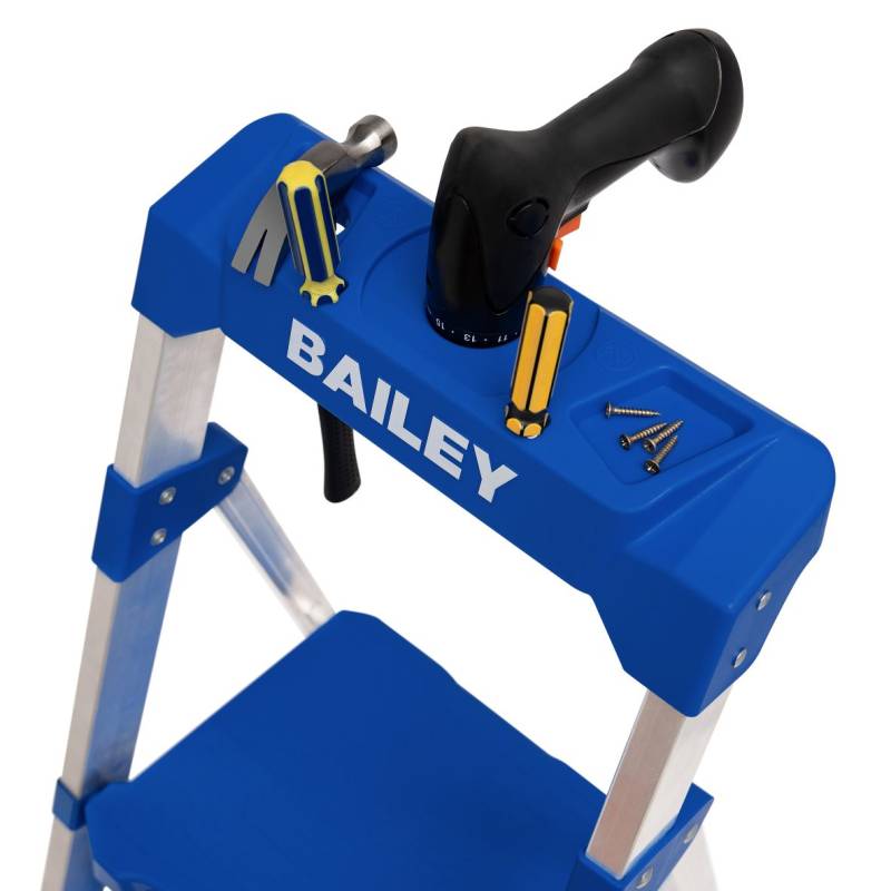 Bailey Industrial Twin Alum 3 Step Platform Ladder - Rated 135KG - FS14040