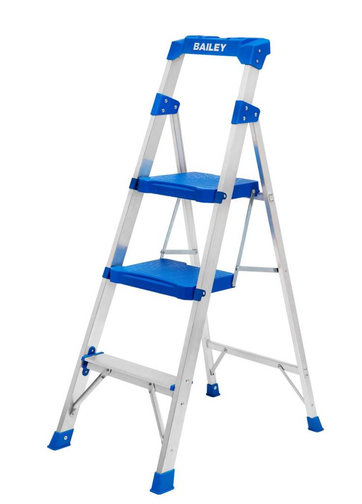 Bailey Industrial Twin Alum 3 Step Platform Ladder - Rated 135KG - FS14040