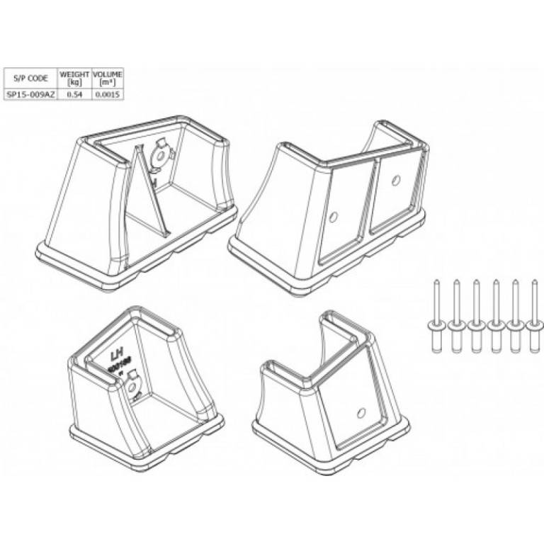 Bailey Spare Part Foot Kit for Bailey P150 Fibreglass Platform